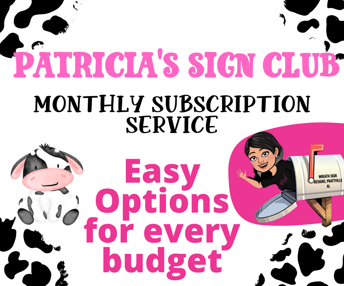 Patricia's Sign Club – Wreath Sign Designs